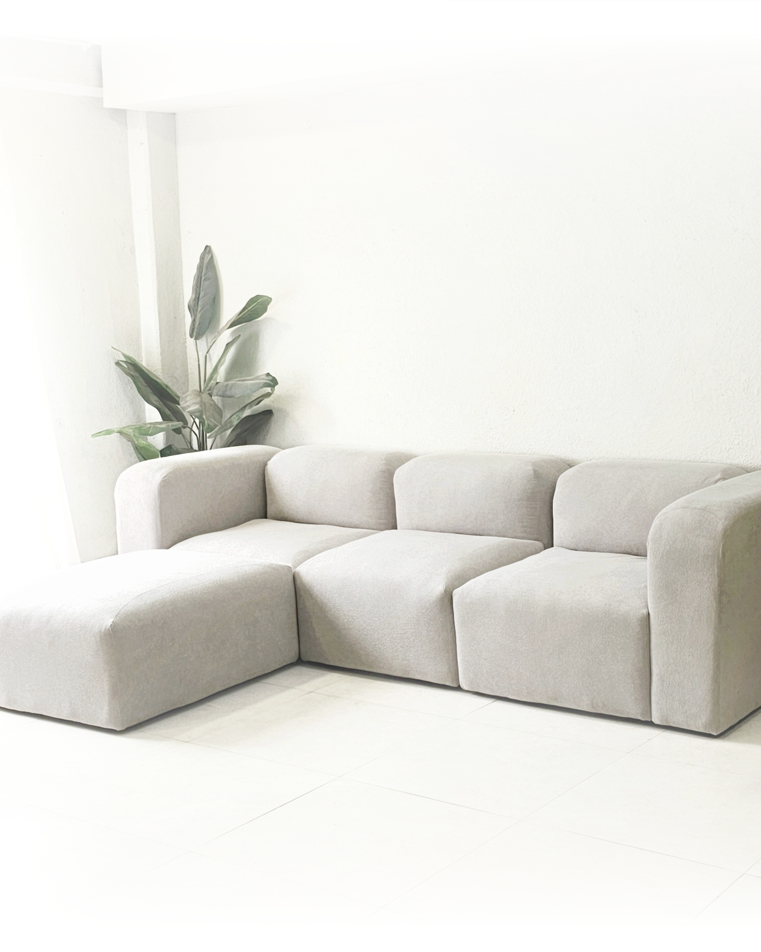 Korean Modular Sofa | Desain Praktis dan Sandaran Puffy